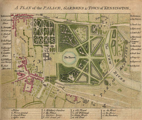 A plan of the palace, gardens and town of Kensington – RGS Print Store